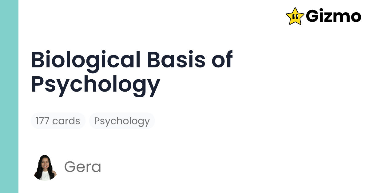 Biological Basis Of Psychology | Flashcards