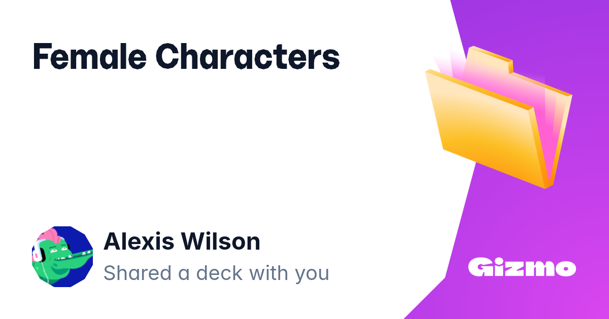 Female Characters | Flashcards