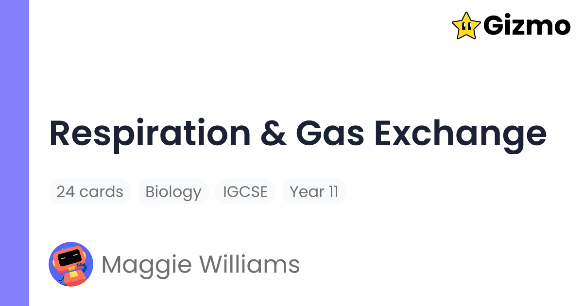 Respiration & Gas Exchange | Flashcards