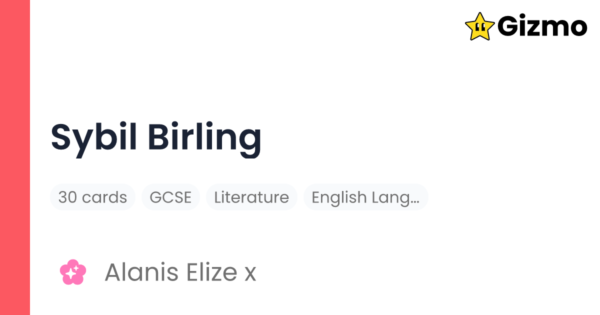 Sybil Birling | Flashcards