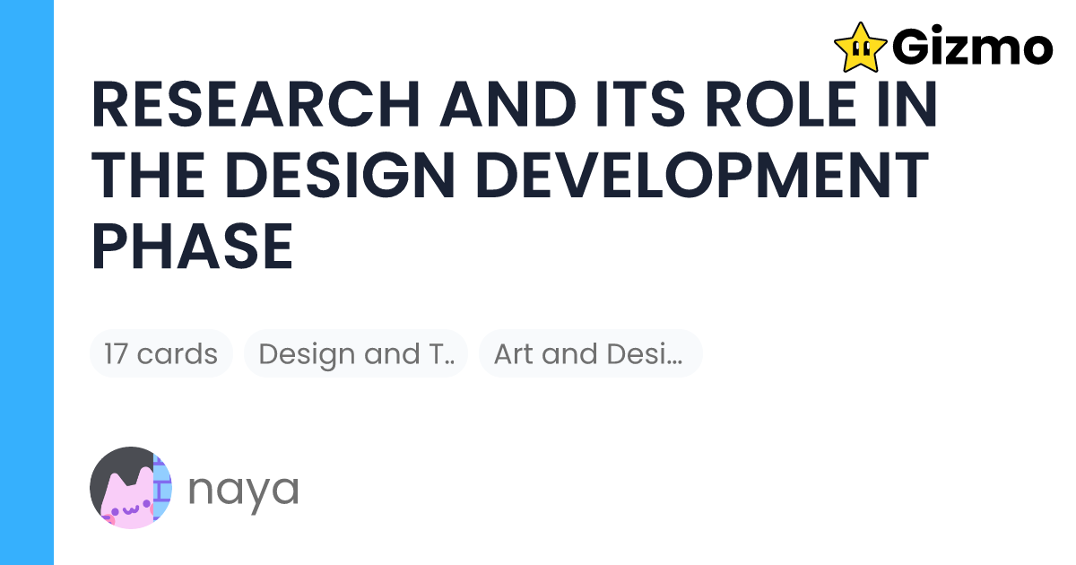 Research and Its Role in the Design Development Phase | Flashcards