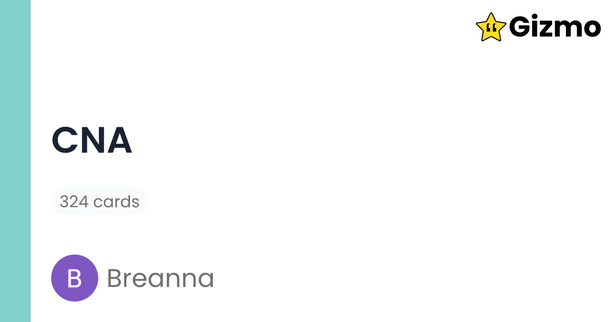 Cna | Flashcards