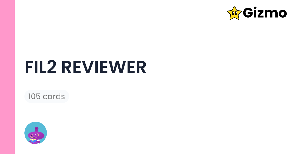 Fil2 Reviewer | Flashcards