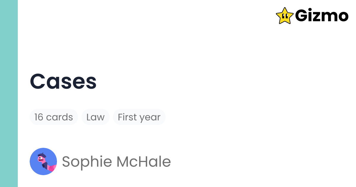 Cases | Flashcards