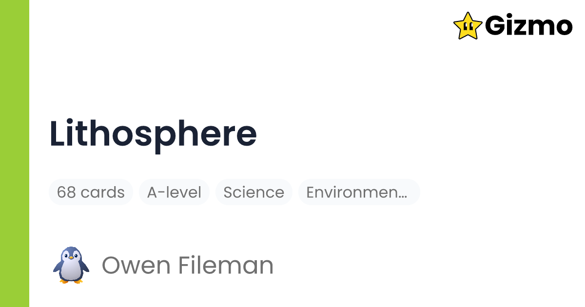 Lithosphere | Flashcards