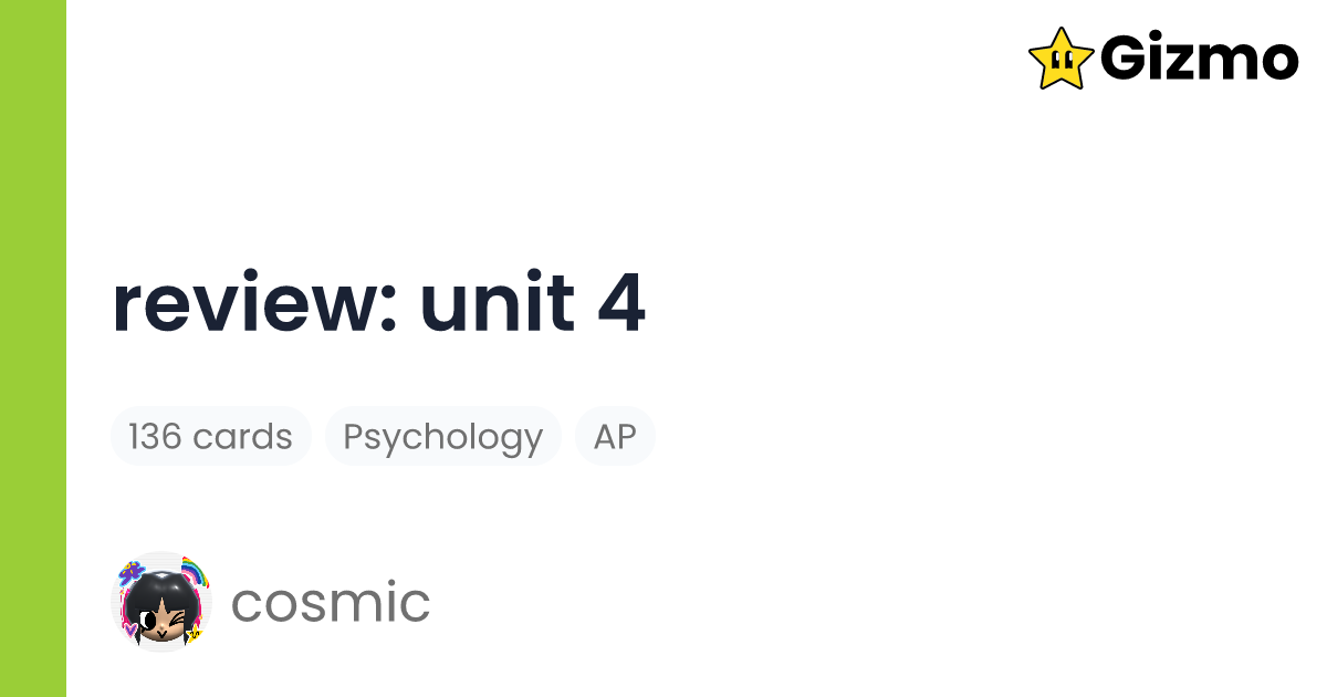 Review: Unit 4 | Flashcards
