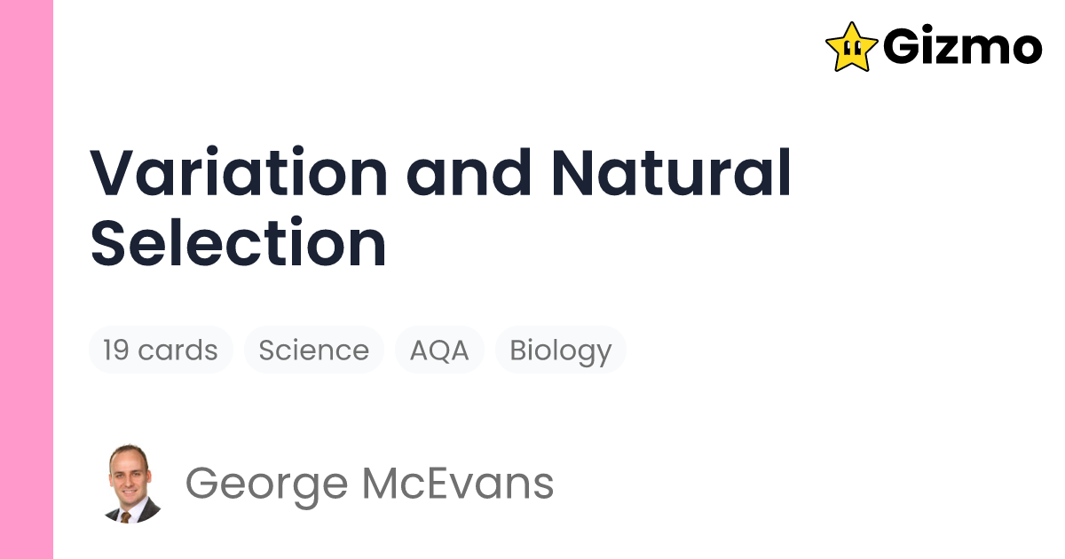 Variation and Natural Selection | Flashcards
