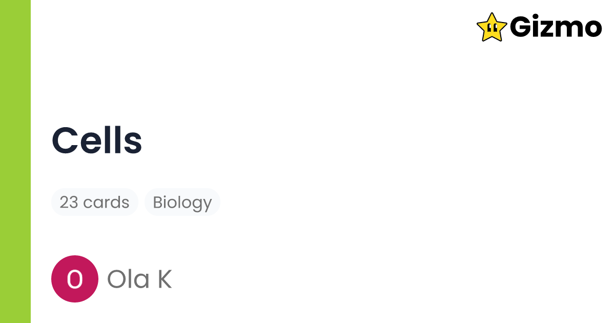 Cells | Flashcards