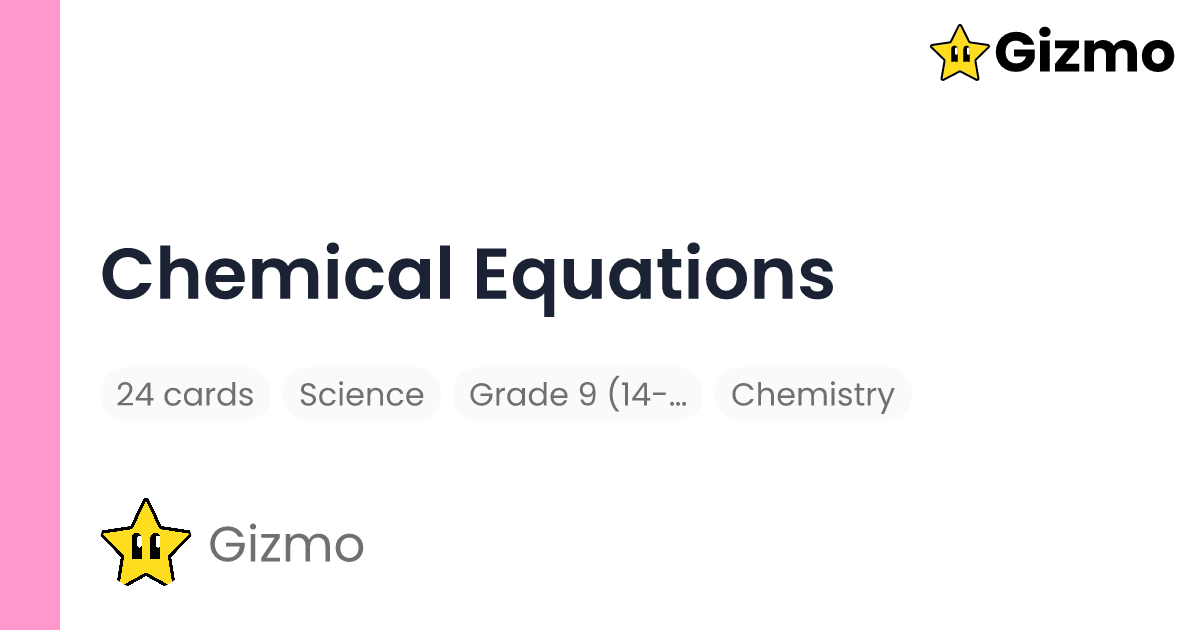 Chemical Equations | Flashcards