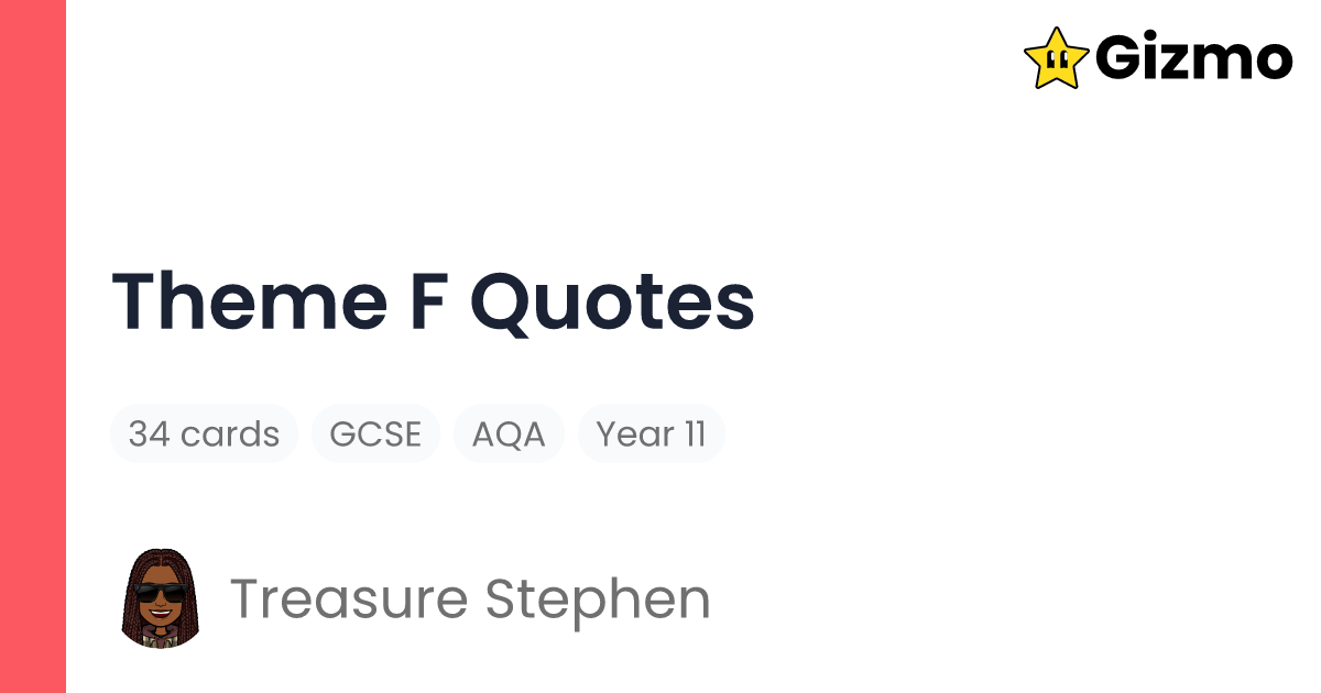 Theme F Quotes | Flashcards