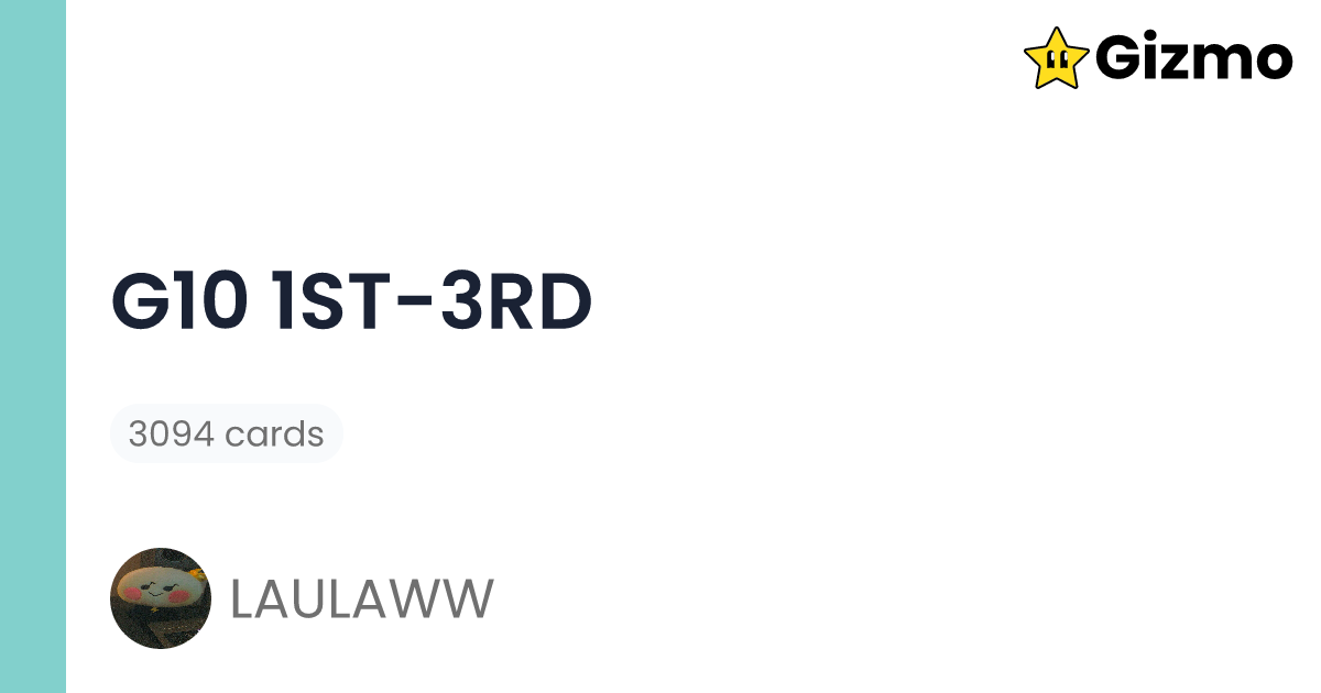 G10 1st-3rd | Flashcards