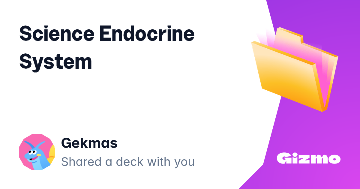 Science Endocrine System | Flashcards