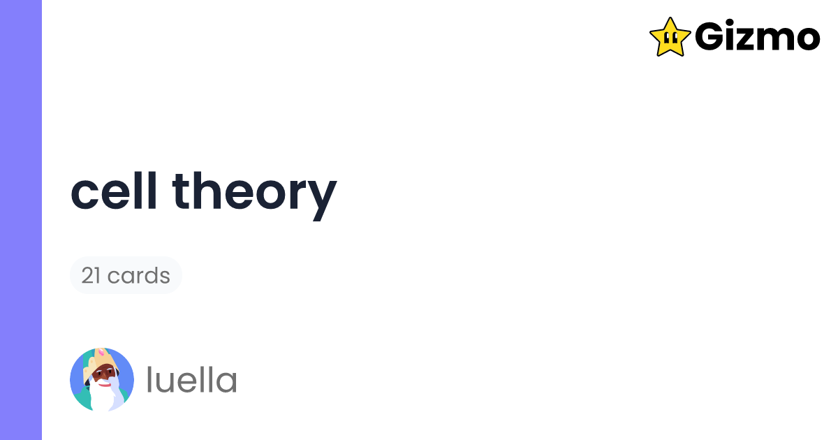 Cell Theory | Flashcards