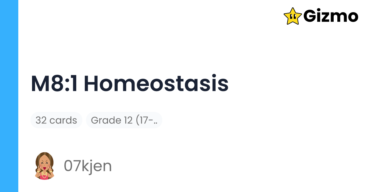 M8:1 Homeostasis | Flashcards
