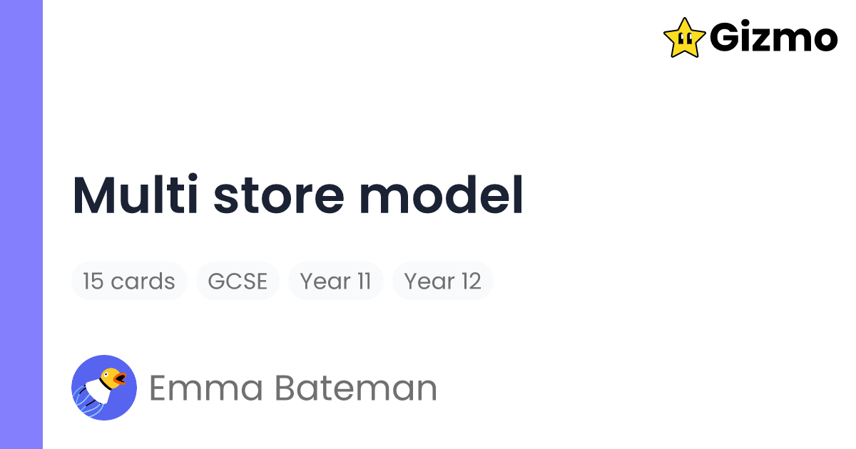 Multi Store Model | Flashcards