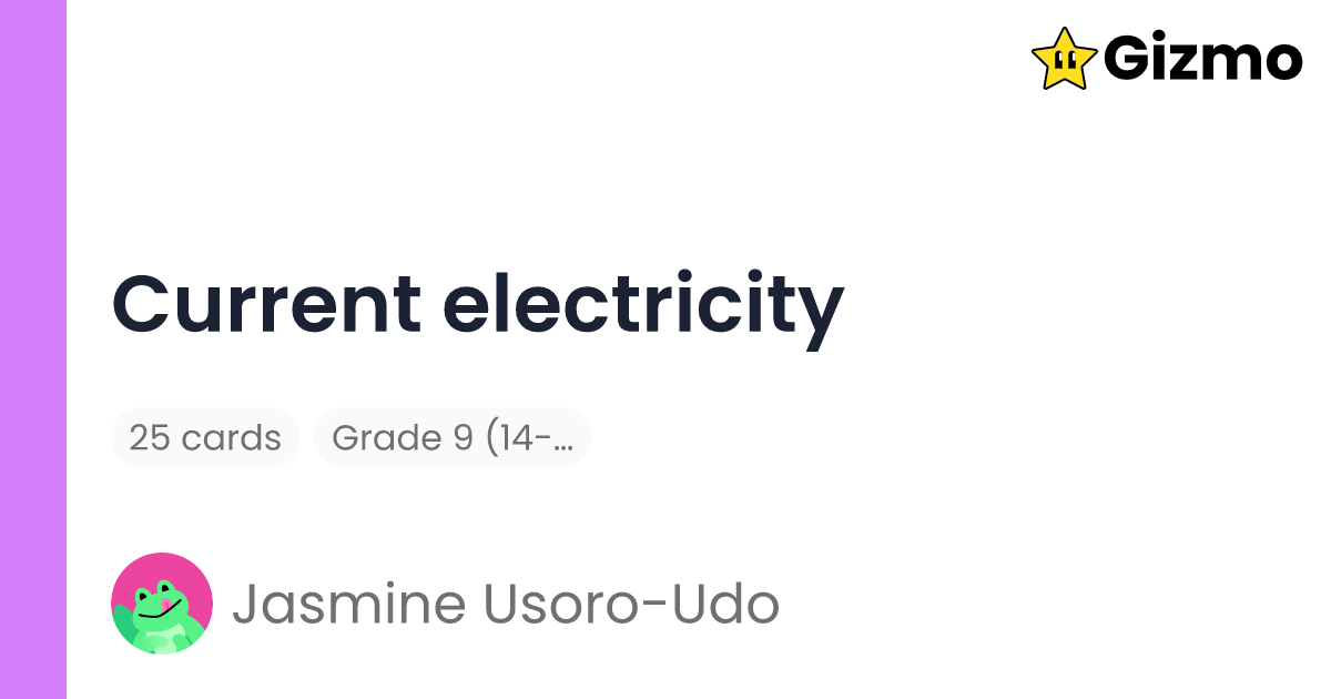 Current Electricity | Flashcards