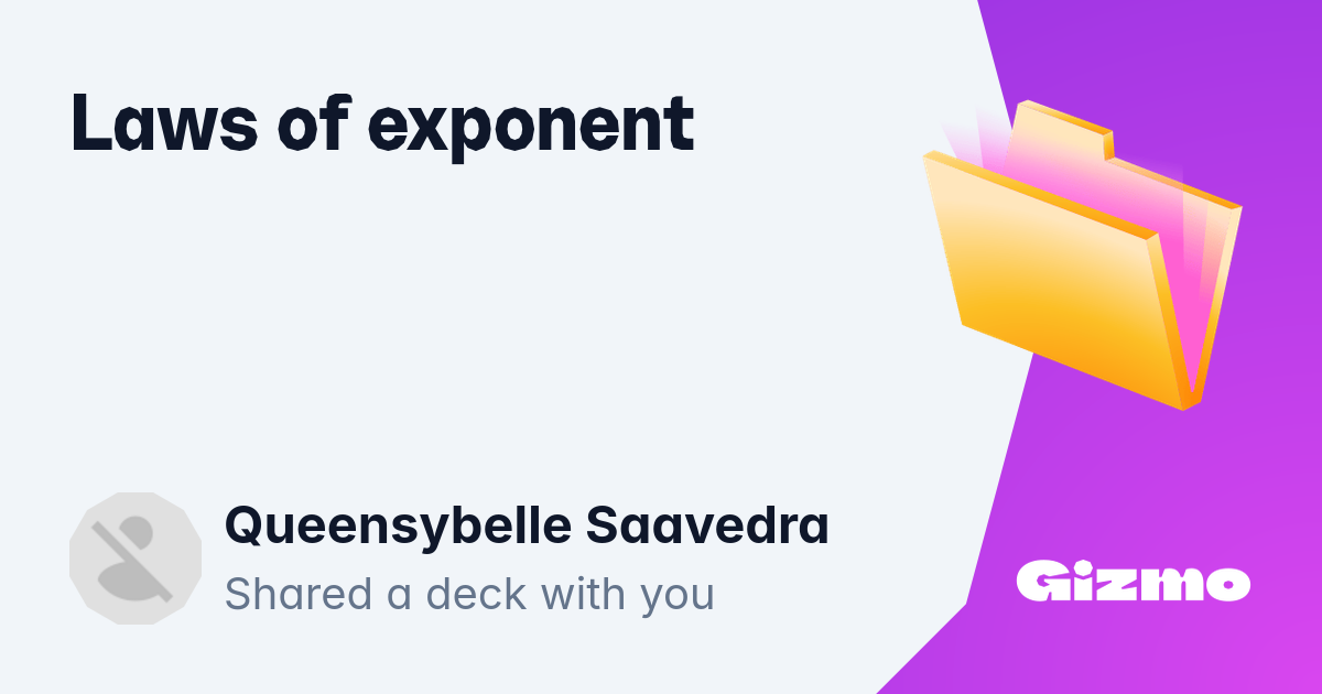 Laws Of Exponent | Flashcards