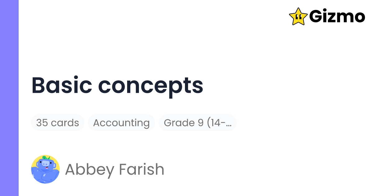 Basic Concepts | Flashcards