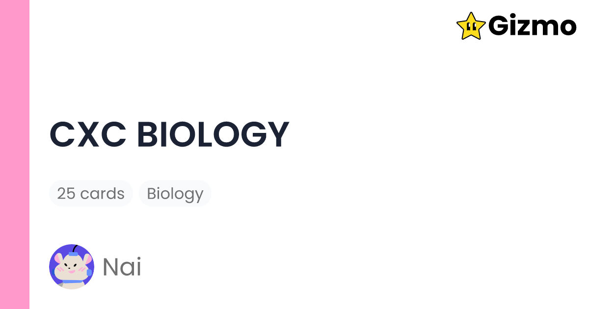 Cxc Biology | Flashcards