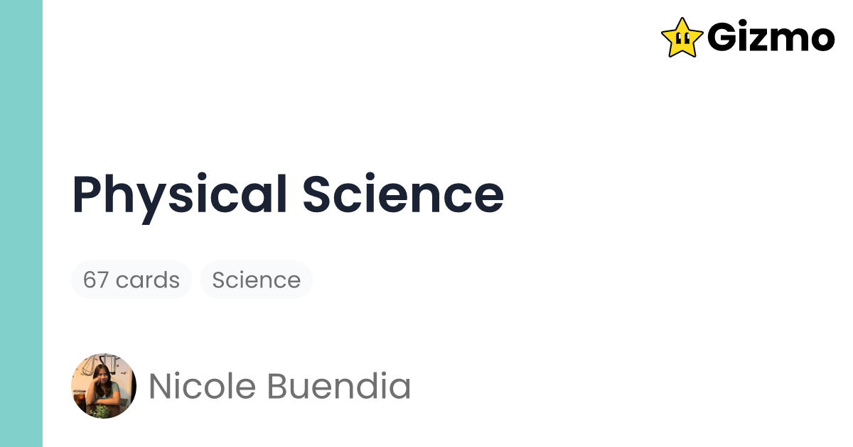 Physical Science | Flashcards