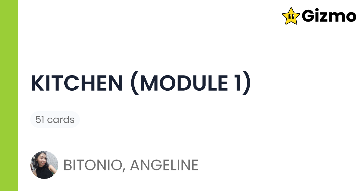Kitchen (module 1) | Flashcards