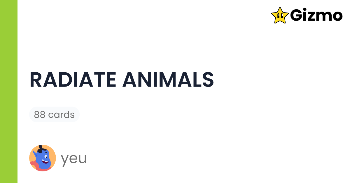 Radiate Animals | Flashcards