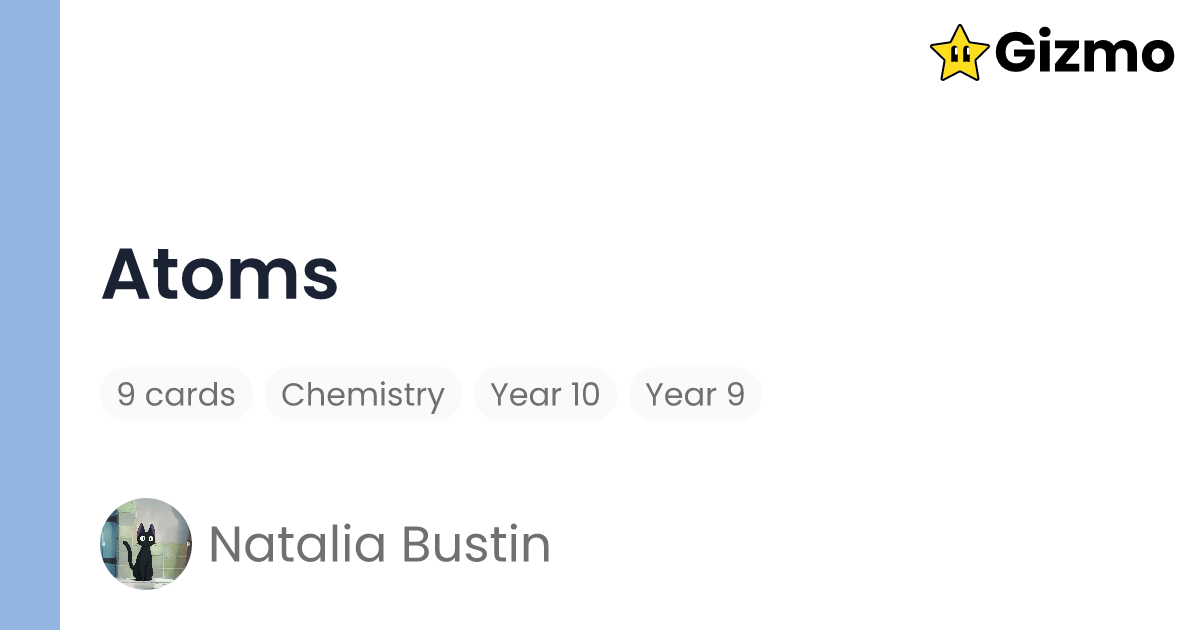 Atoms | Flashcards