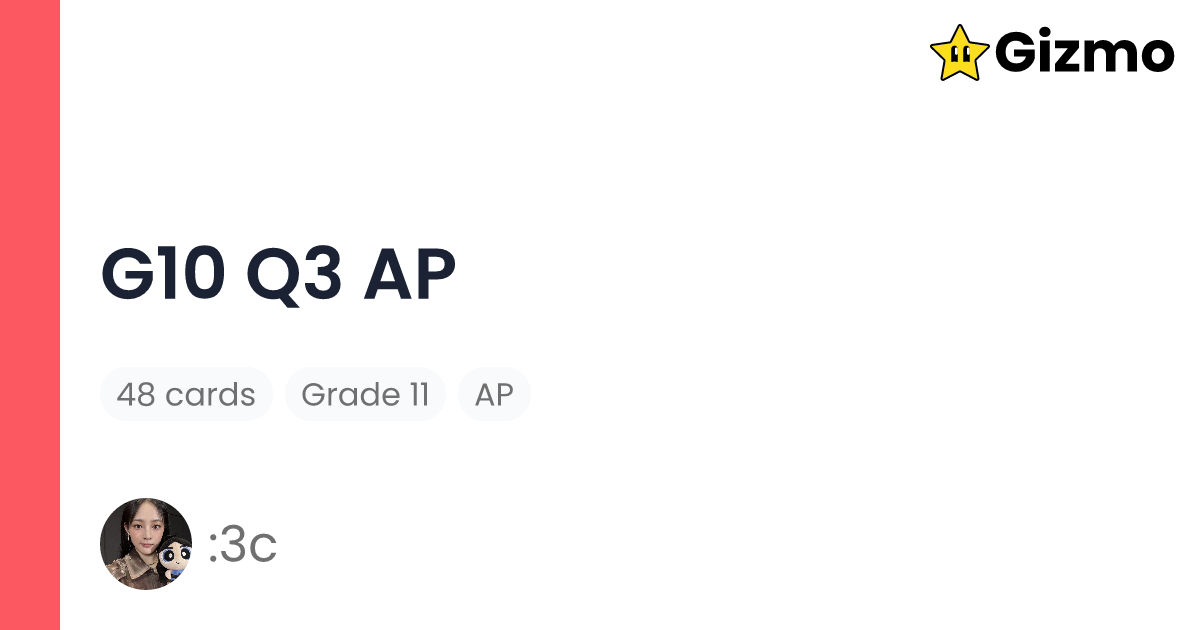 G10 Q3 Ap | Flashcards