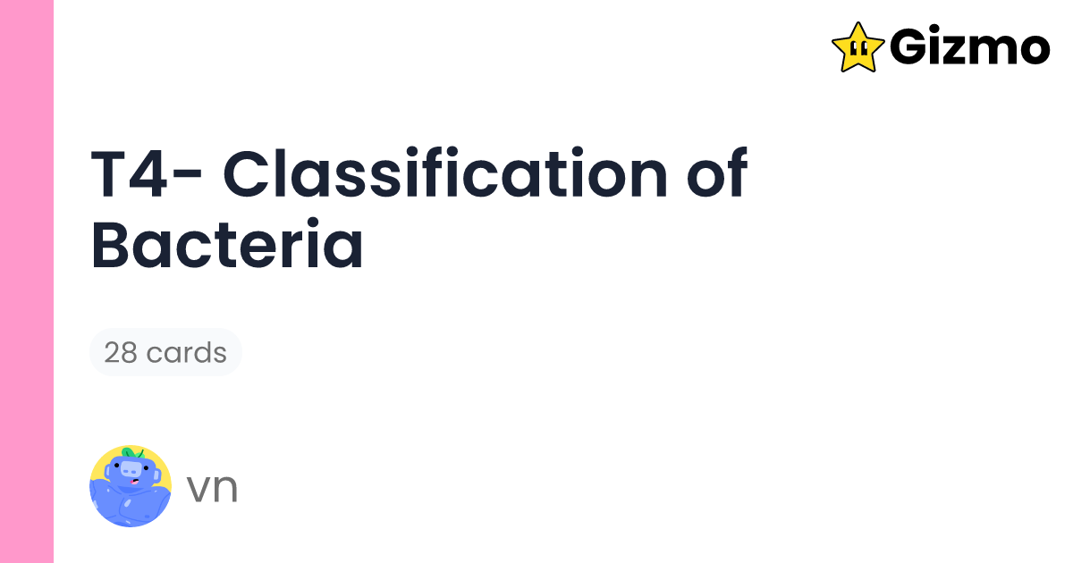 T4- Classification Of Bacteria | Flashcards