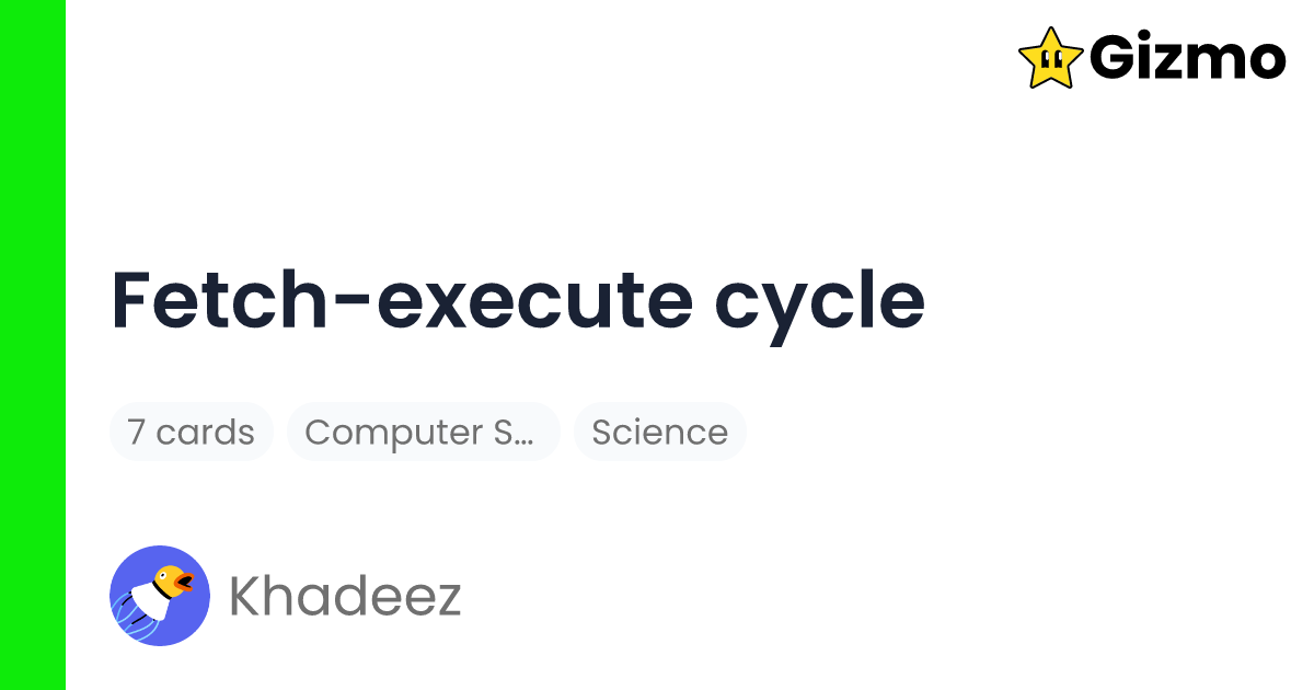 Fetch-execute Cycle | Flashcards