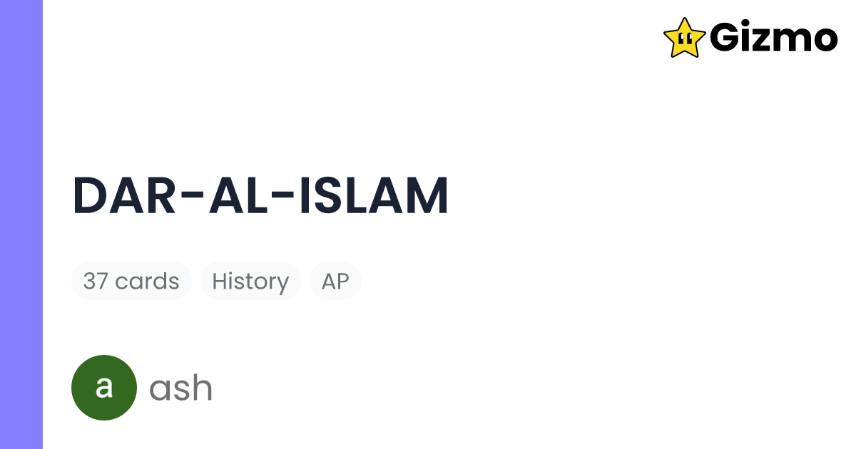 Dar-al-islam | Flashcards