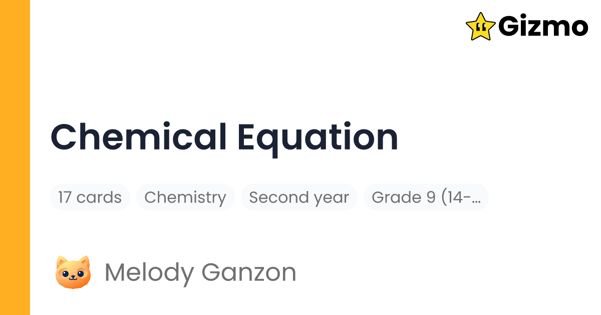 Chemical Equation | Flashcards