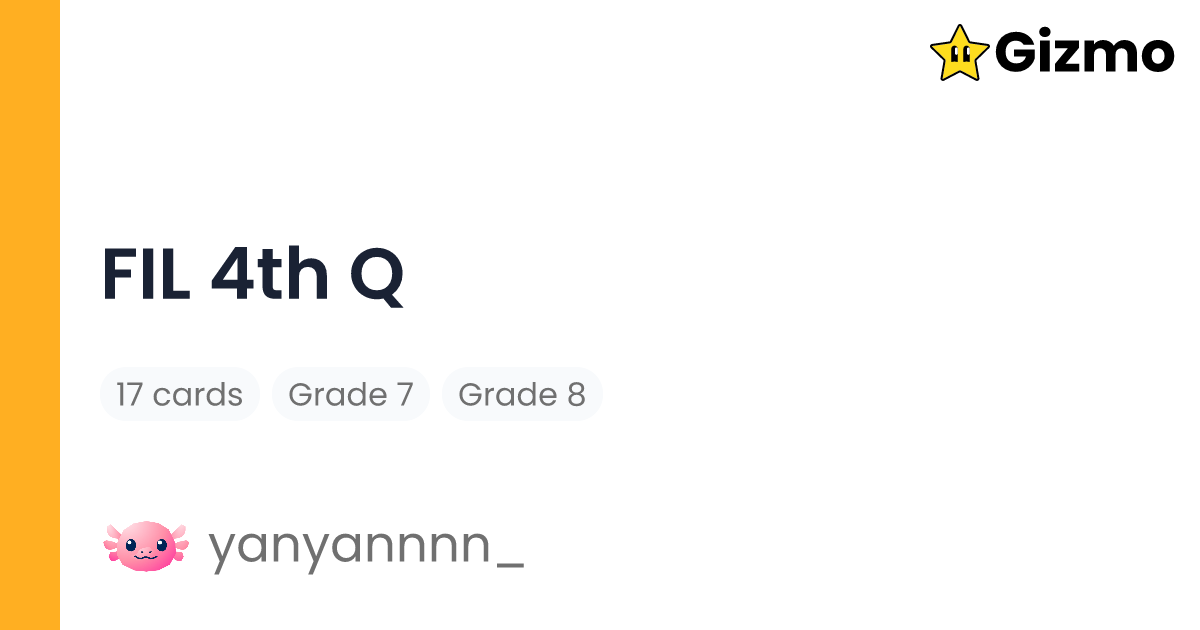Fil 4th Q | Flashcards