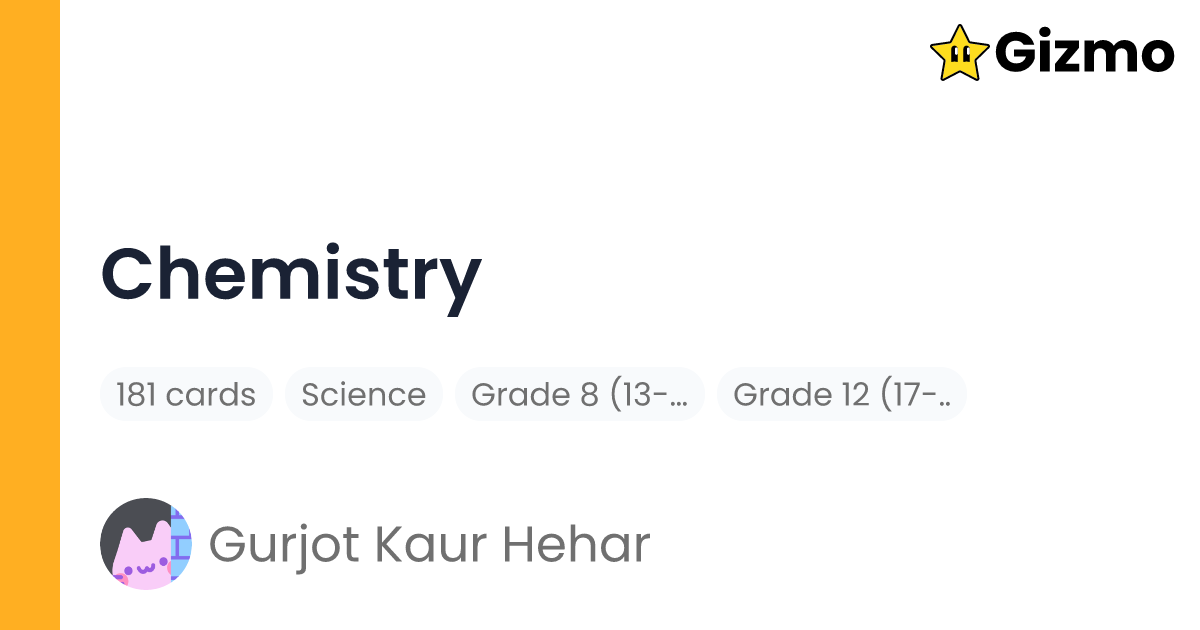 Chemistry | Flashcards