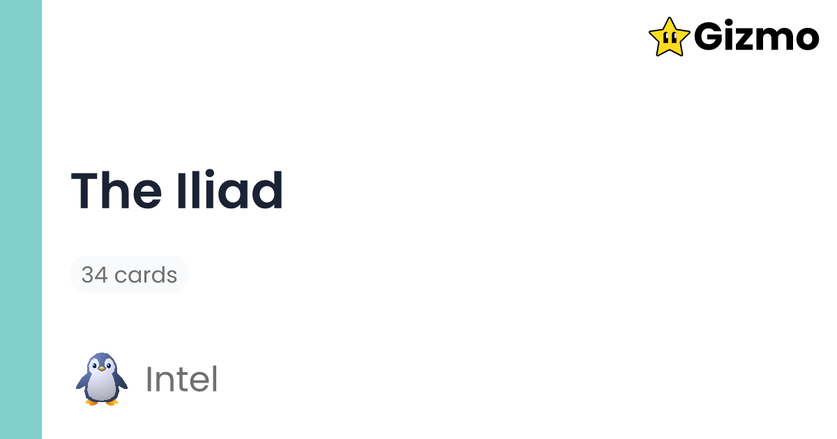 The Iliad | Flashcards