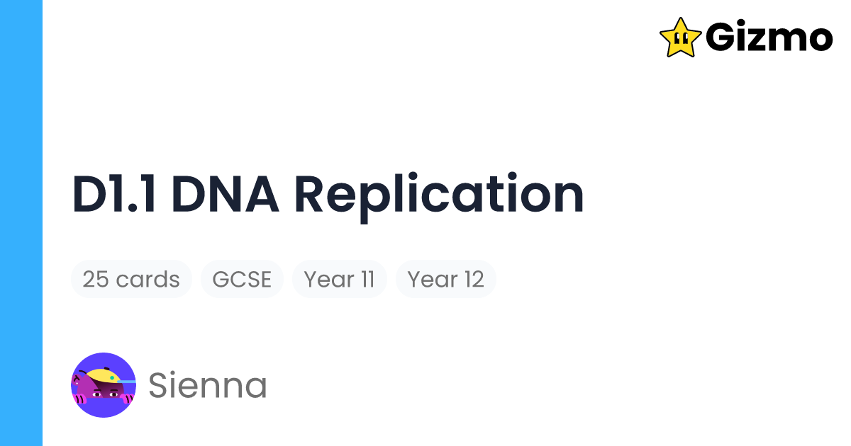 D1.1 Dna Replication | Flashcards