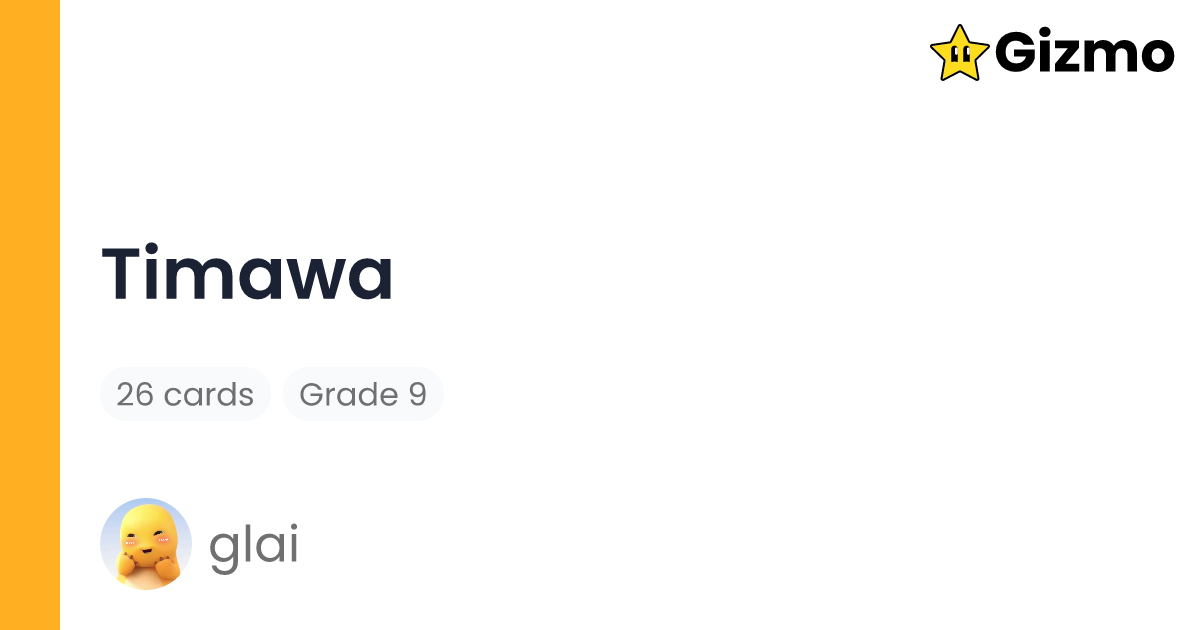 Timawa | Flashcards