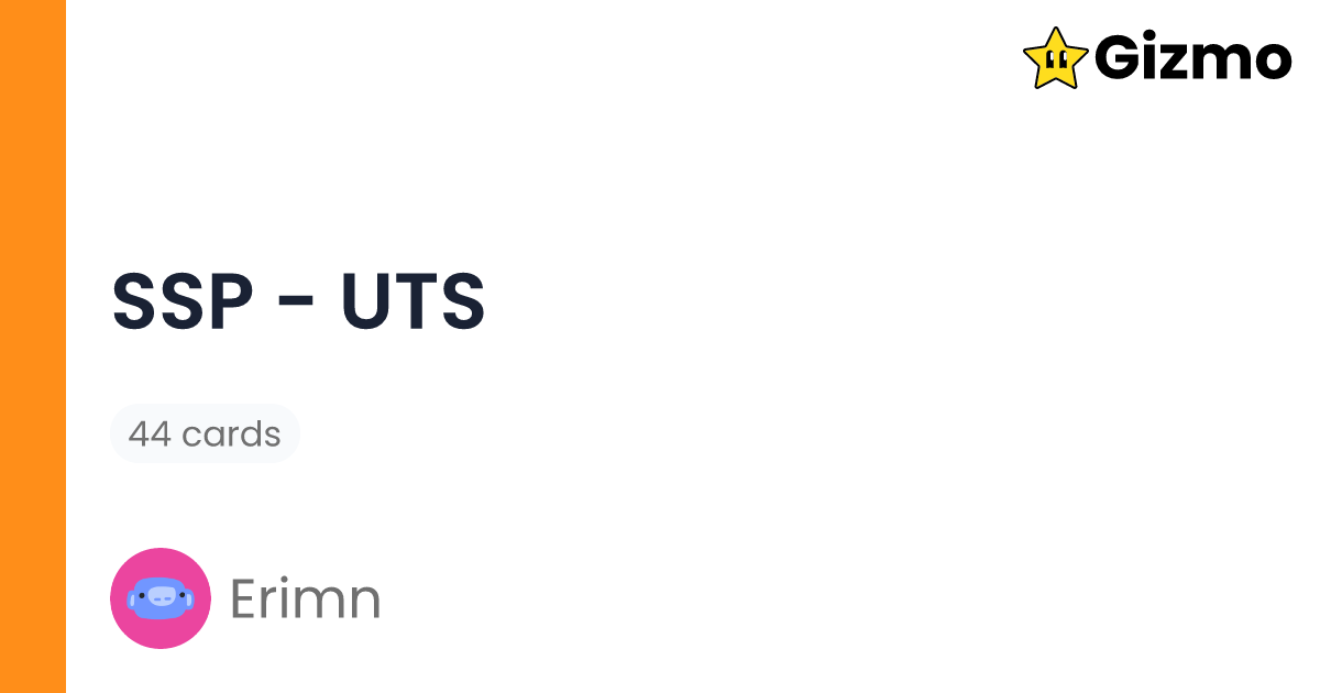 Ssp - Uts | Flashcards