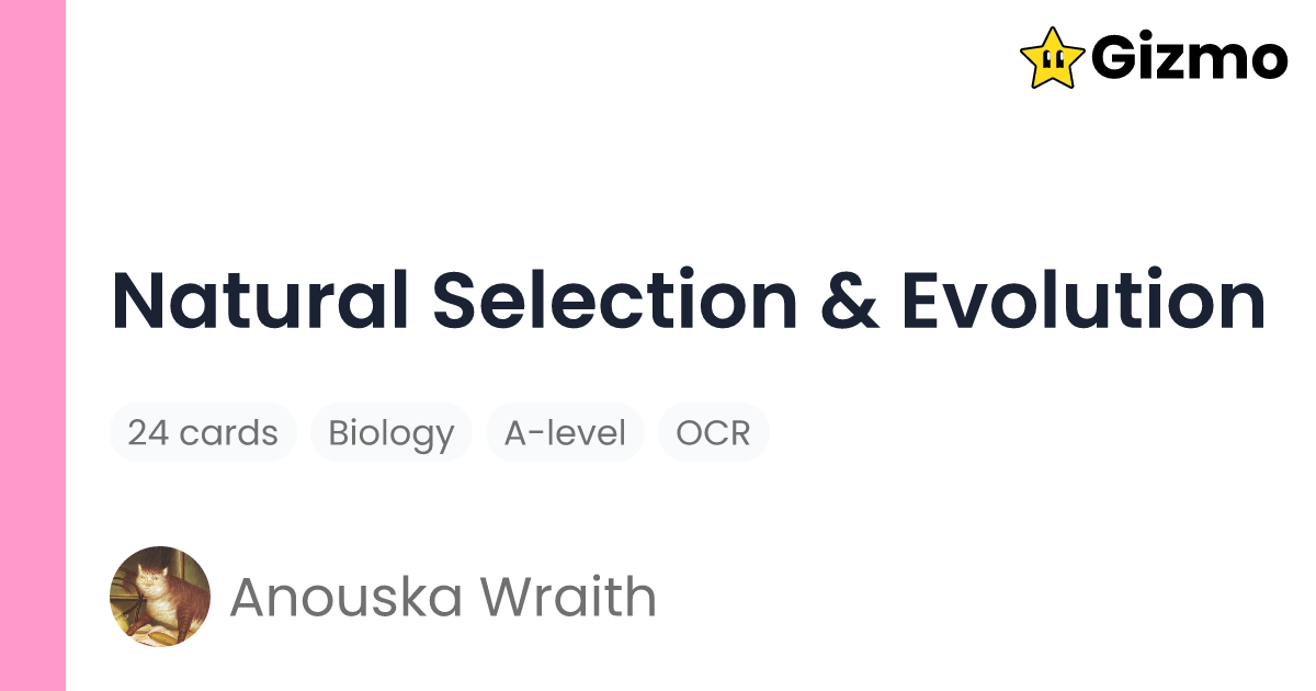 Natural Selection & Evolution | Flashcards