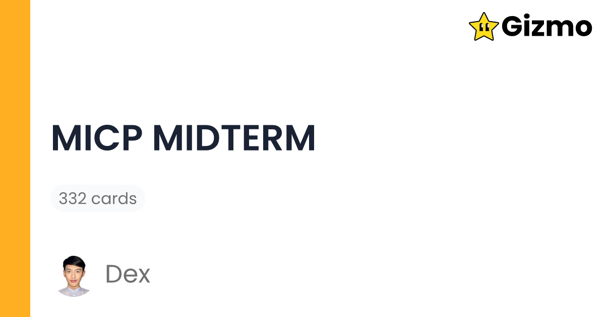 Micp Midterm | Flashcards