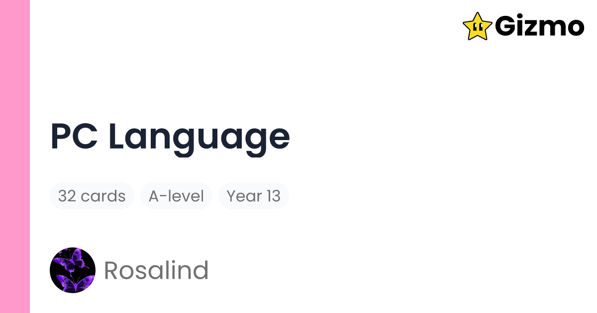Pc Language | Flashcards