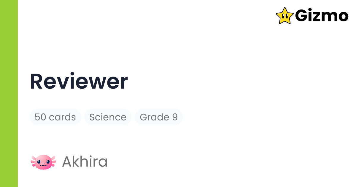 Reviewer | Flashcards