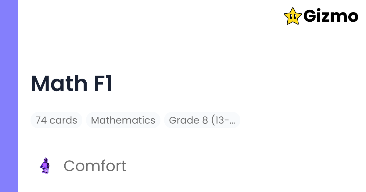 Math F1 | Flashcards