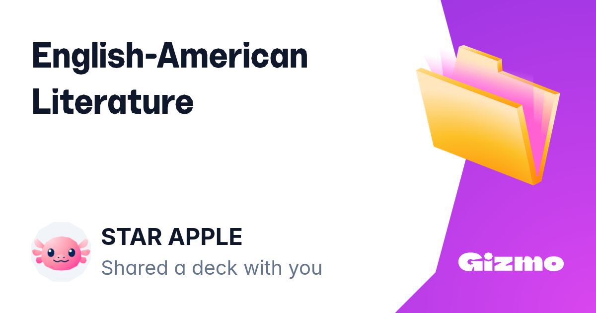 English american Literature Flashcards english-american-literature-flashcards