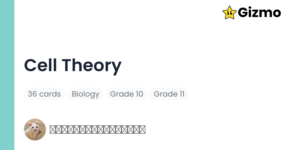 Cell Theory | Flashcards
