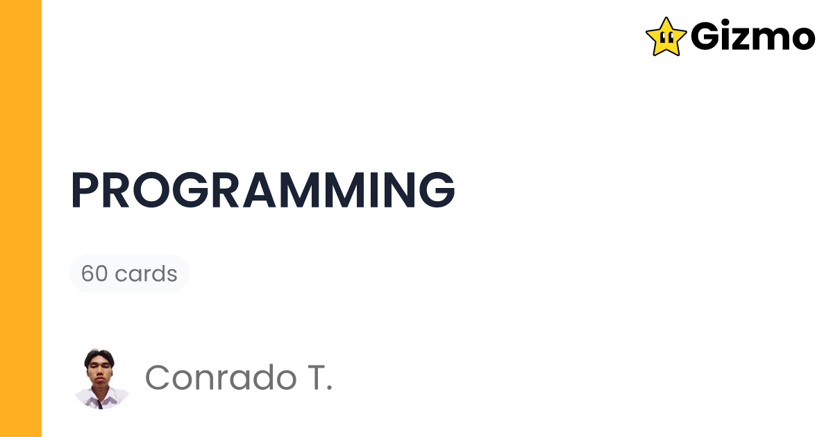 Programming | Flashcards