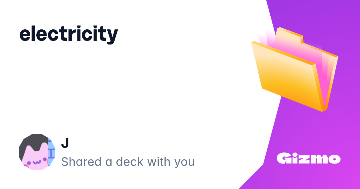 Electricity | Flashcards