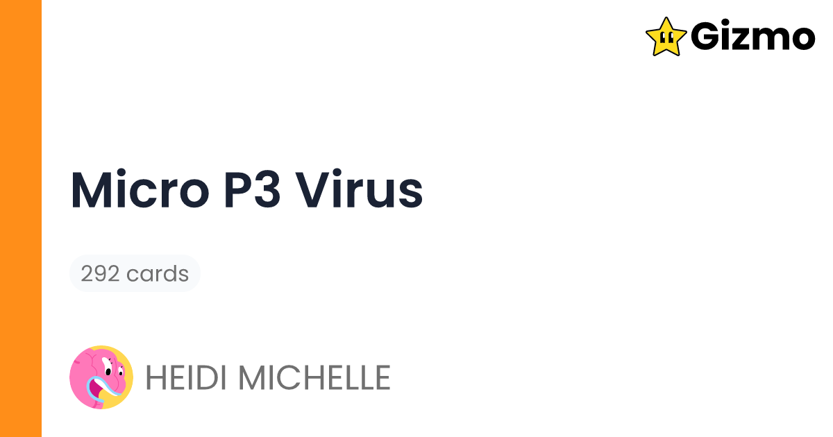 Micro P3 Virus | Flashcards