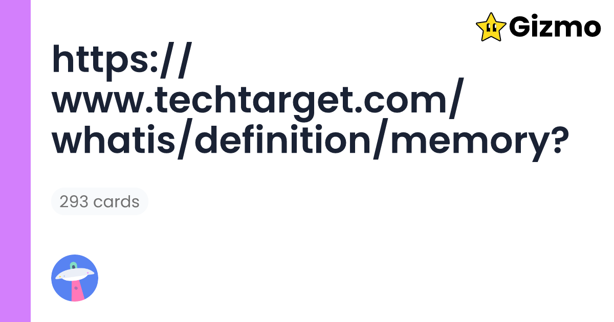 Https://www.techtarget.com/whatis/definition/memory? | Flashcards