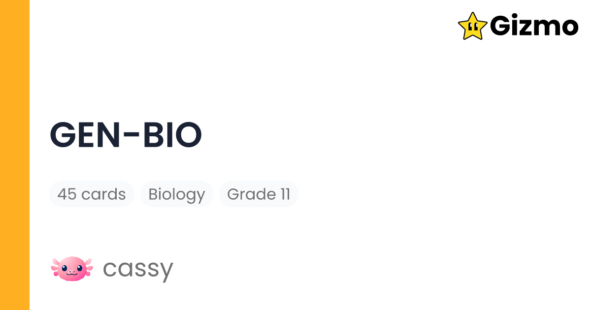 Gen-bio | Flashcards